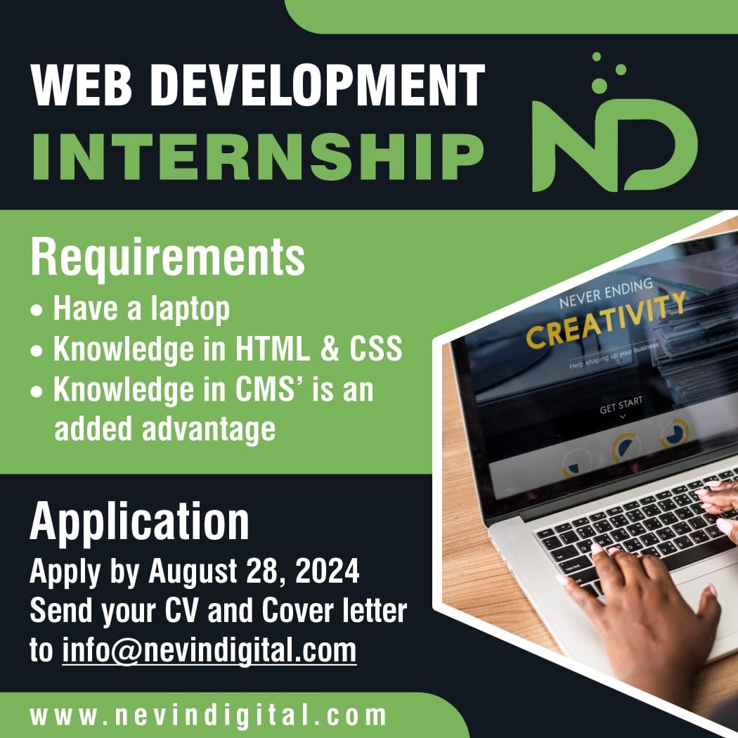 Website Developer Internship at Nevin Digital Solutions - Nevin Digital Marketing Agency